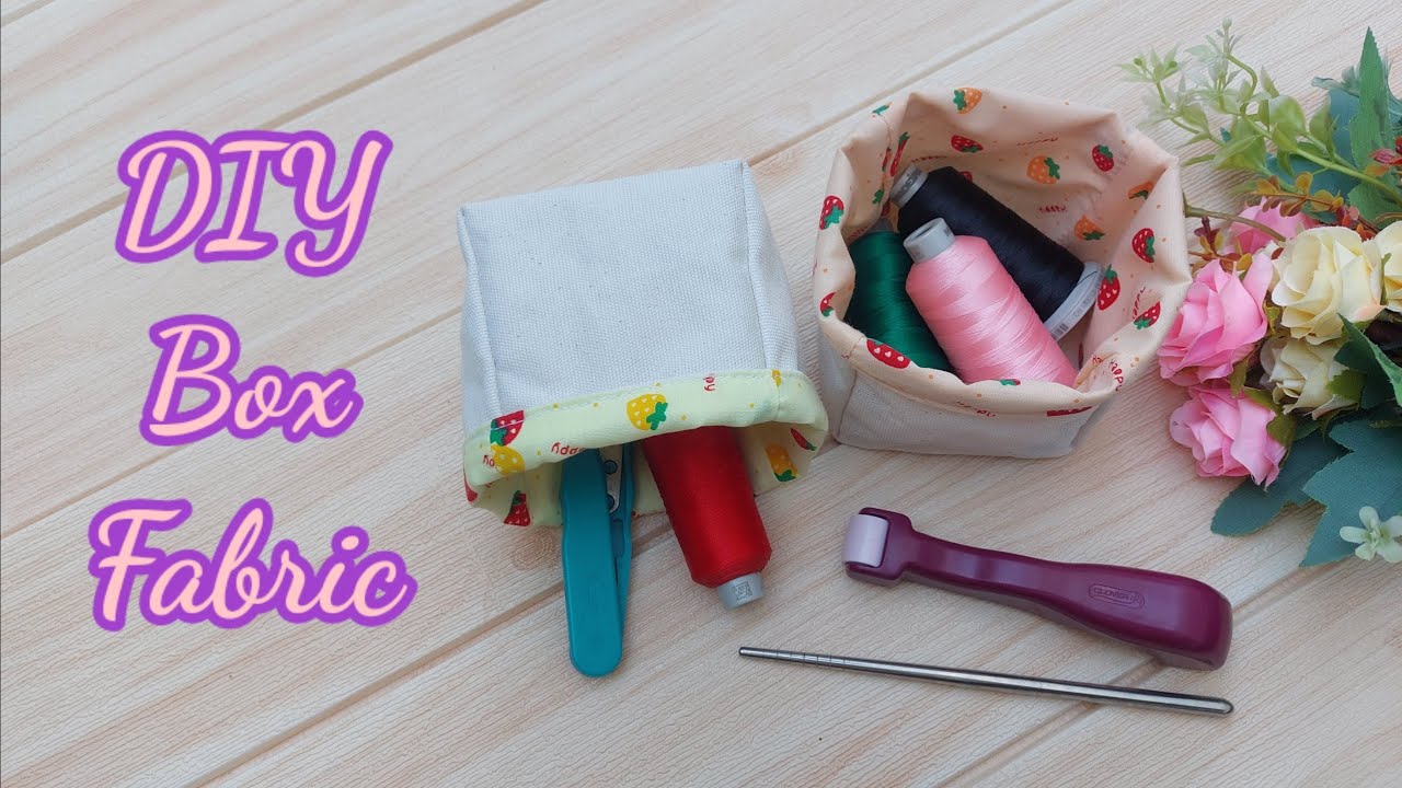 DIY Box Fabric. How to sew Fabric baskets. Cute fabric baskets. Beginer ...