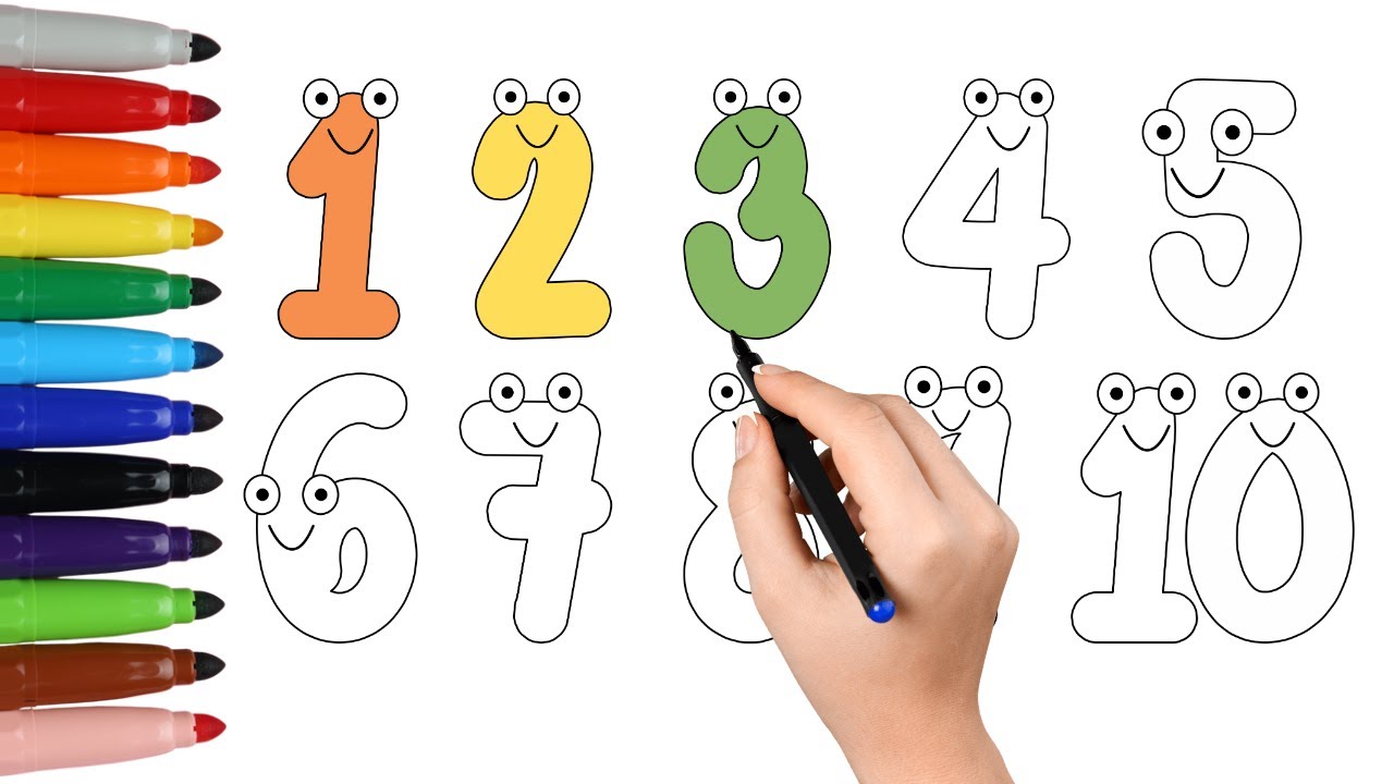 Learn Numbers 1234 | Numbers with Colors| Tracing 1234 | Fun play 1234 ...