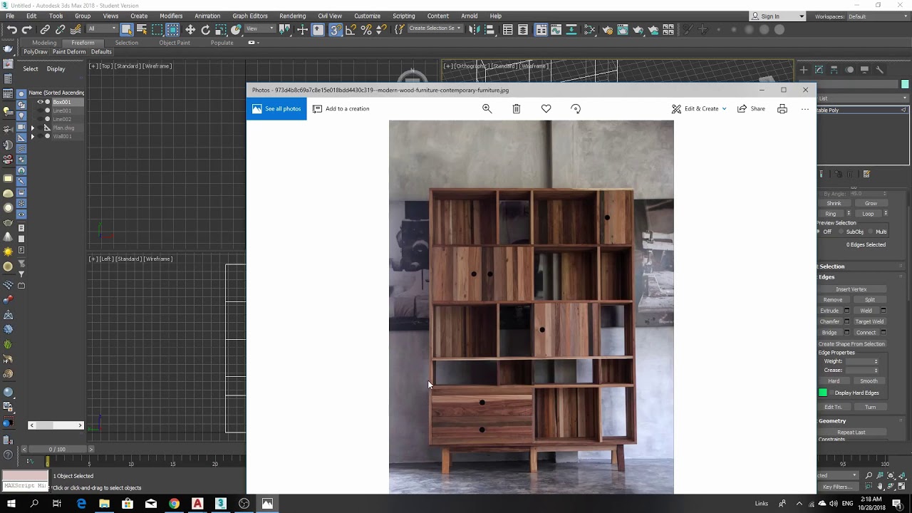 2. 3ds Max Tutorial_ Modeling a Bookshelf - YouTube