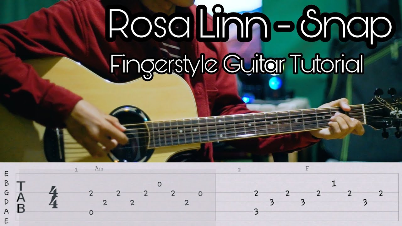 Snap - Rosa Linn || Fingerstyle Guitar Tutorial || TAB + CHORD - YouTube
