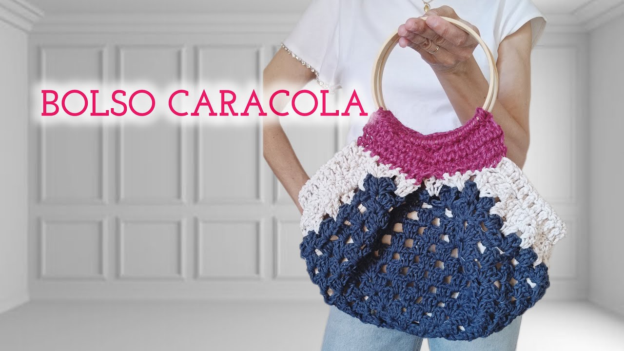 BOLSO CROCHET DE VERANO🌞👙🍉 ASA DE MADERA Y 1 SOLO GRANNY!!!#crochetbag ...