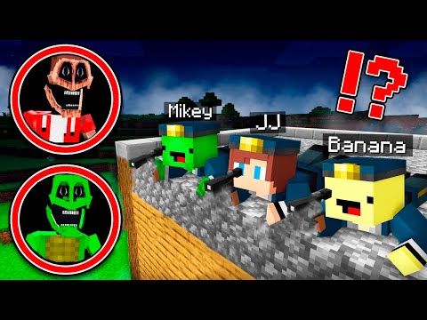 JJ and Mikey and Banana Became FBI and found Scary JJ and Mikey Mimics in Minecraft ! Maizen