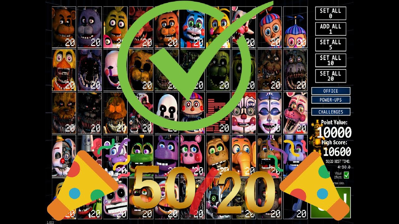 I Finally Beat 50/20 Mode!!! (Ultimate Custom Night) - YouTube