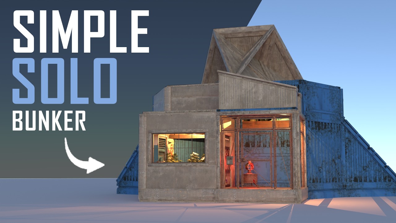 PUDDLE - A Cosy, Cheap & Simple SOLO Double BUNKER Base | Farm | Starter | RUST 2025 [PATCHED ...