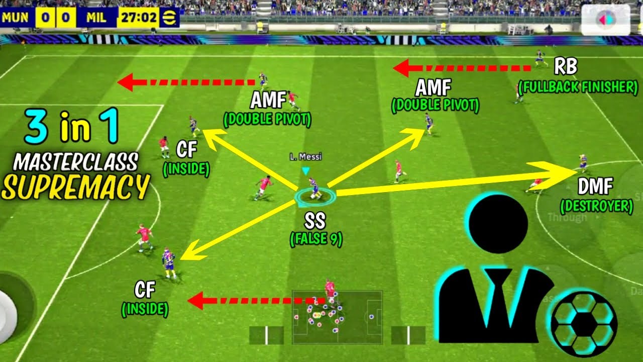 Unbelievable FALSE 9 Tactics 🥶 Customized For 3 in 1 PLAYSTYLE 🔥 ...