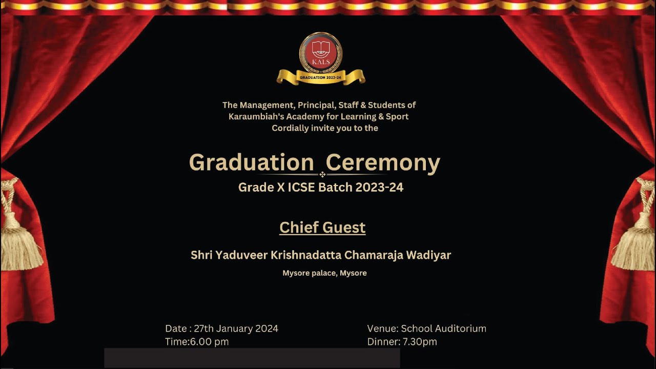 Graduation Ceremony || Grade X ICSE Batch 2023 -24 - YouTube