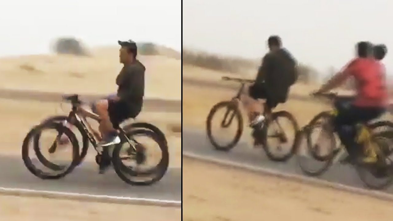 Salman Khan Riding Being Human Cycle In Jaisalmer | RACE 3 Shooting ...