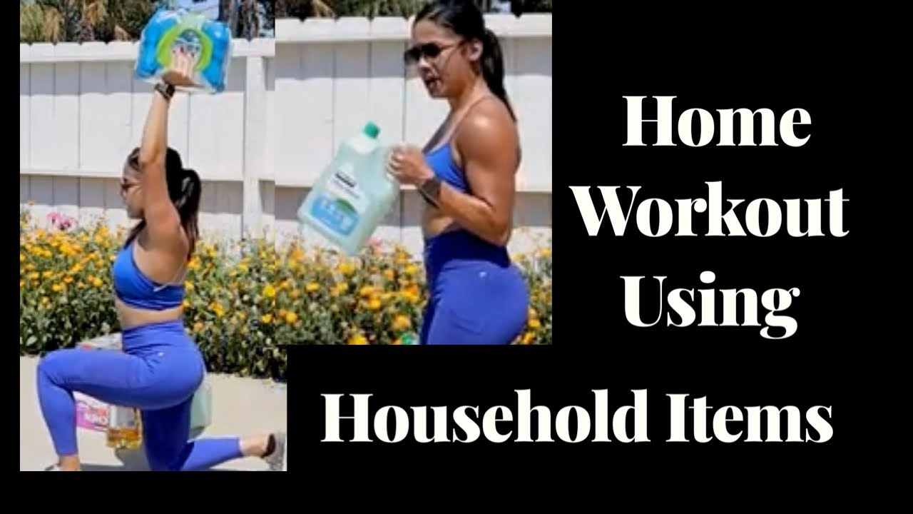 Home Workout using Household Items | Workout At Home | Leg Workout ...