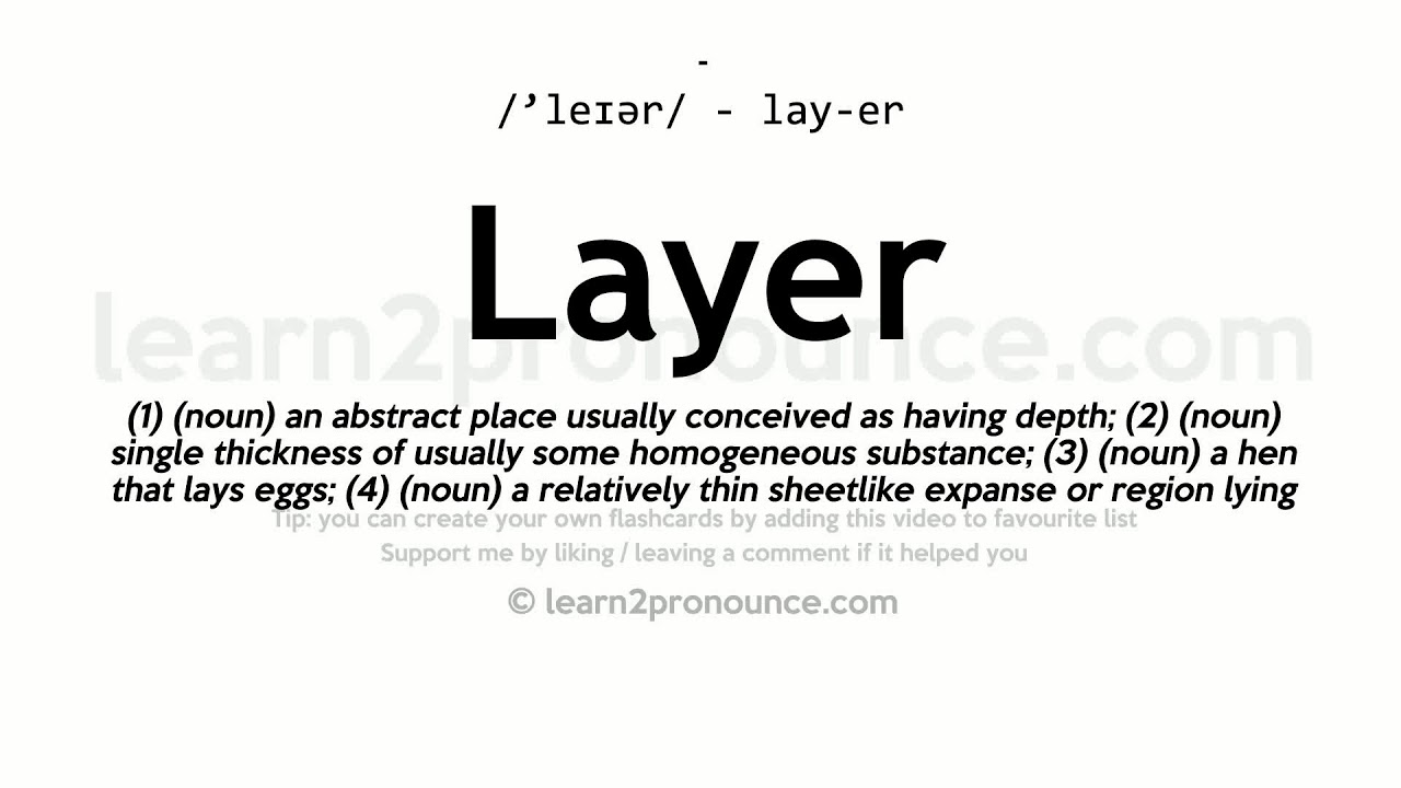 Pronunciation of Layer | Definition of Layer - YouTube