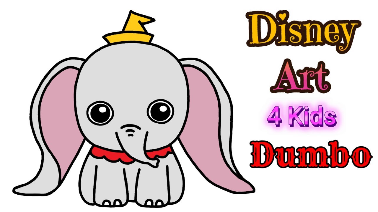 Drawing for Kids Easy / Dumbo from Walt Disney - YouTube