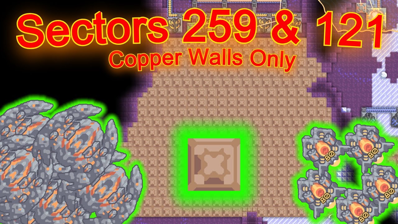 Beating an Extreme Sector with Copper Walls Only! | Mindustry Conquest ...