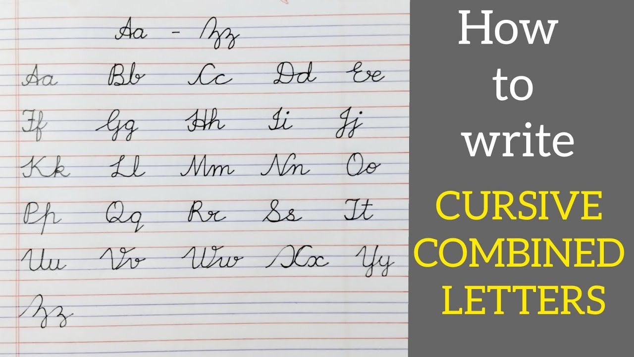 How to write cursive combined letters or joined letters || LEARN EASILY ...