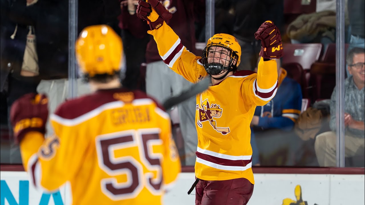 John Whipple Scores First Goal As A Gopher - YouTube