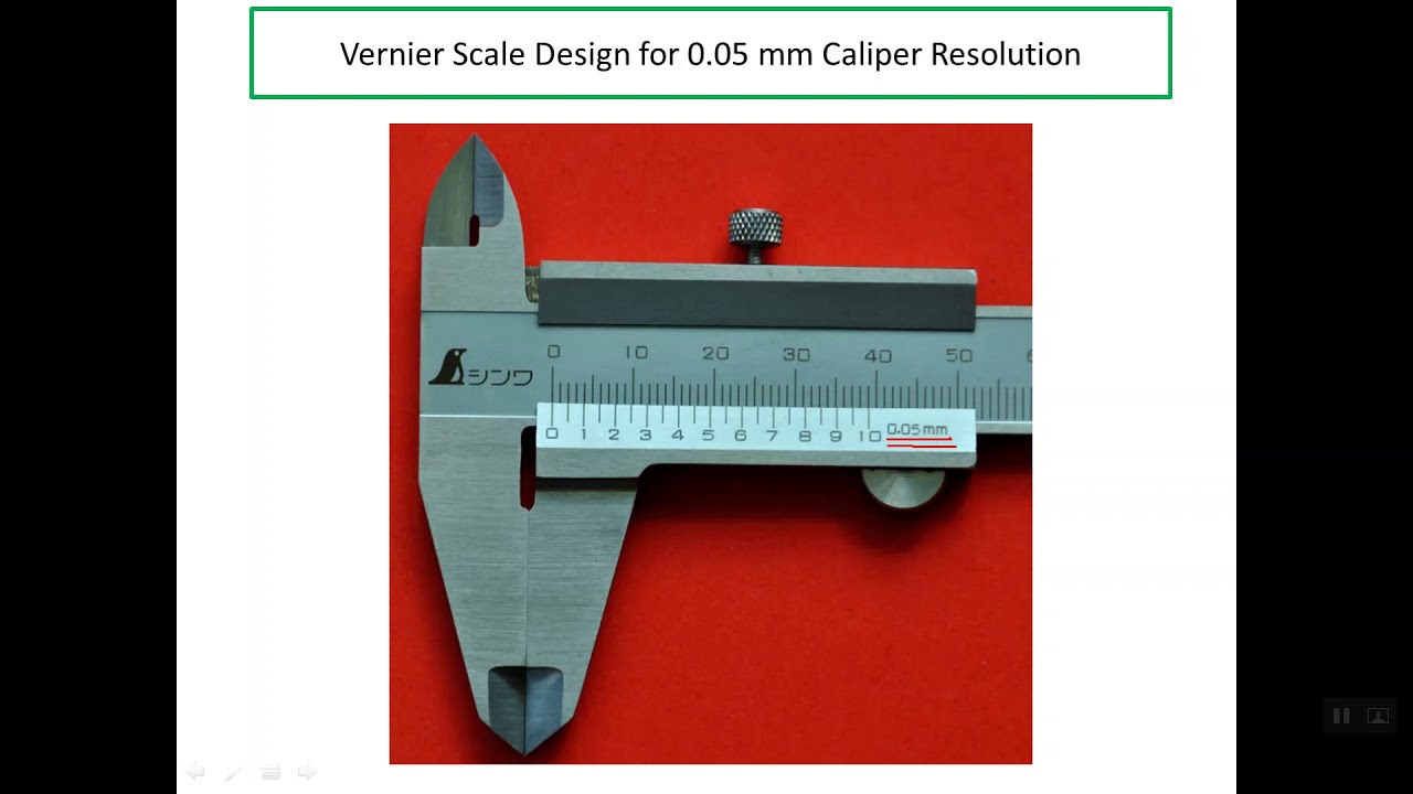18 Vernier Scale Design For 0 05 Mm Caliper Resolution YouTube