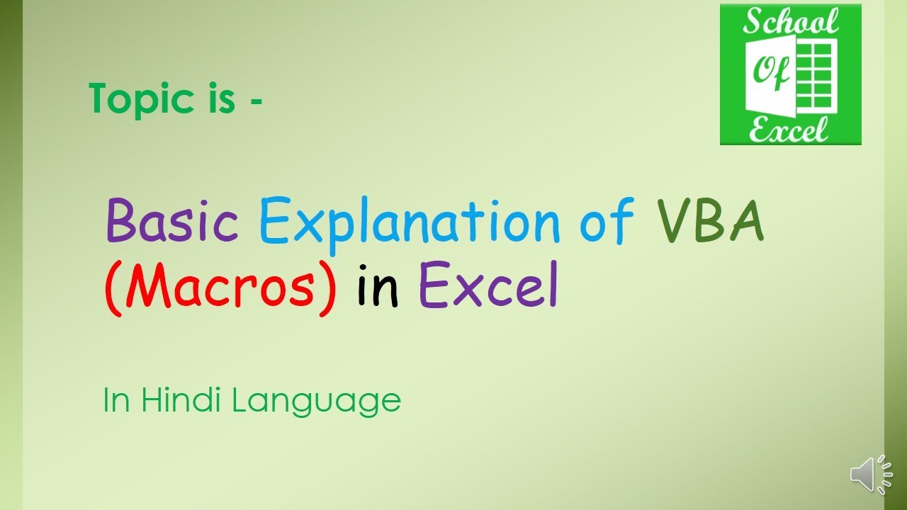 Basic explanation of Macros in Excel - YouTube