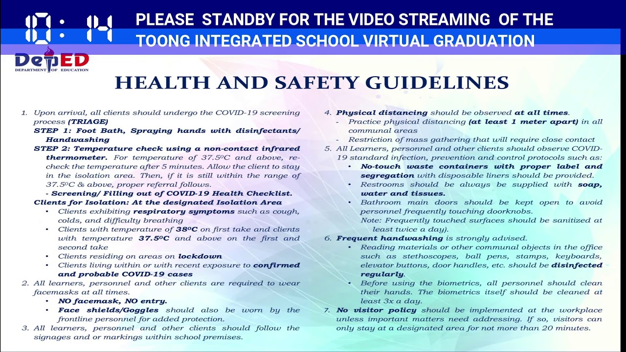 Toong Integrated School Virtual Graduation Ceremonies Live Stream - YouTube
