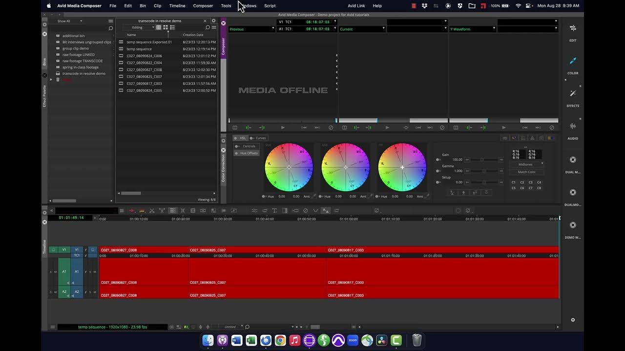 Avid quick tutorial: Workspaces & keyboard shortcuts for them - YouTube