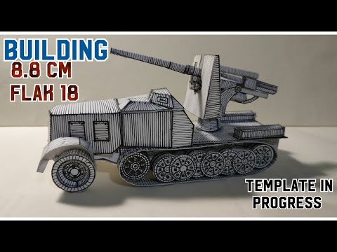 Building 🇩🇪8.8cm Flak 18 Sdkfz 8🇩🇪 (German self-propelled gun) # ...