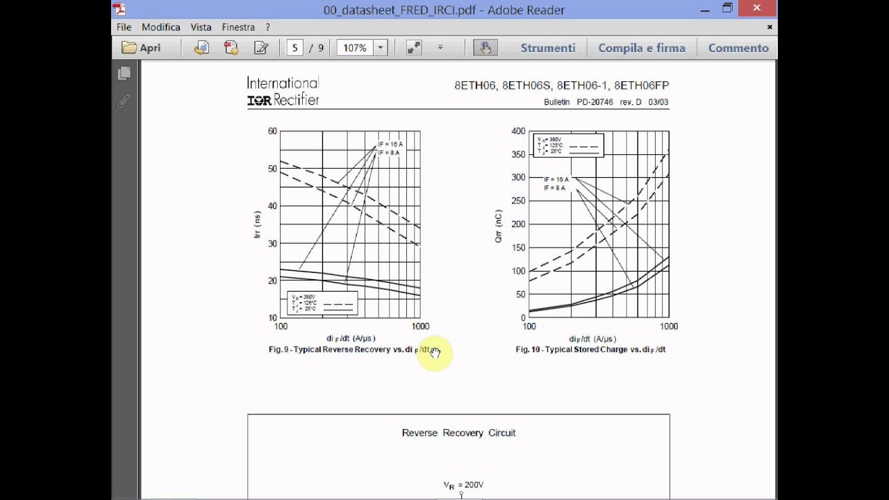 Power diode parameters taken from the datasheets - YouTube