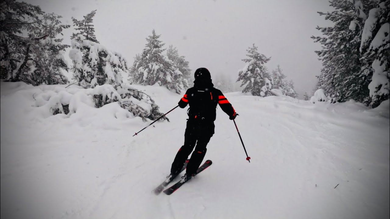 [4K] Skiing at Elatohori Ski Center in heavy snow | Go Pro Hero 11 ...