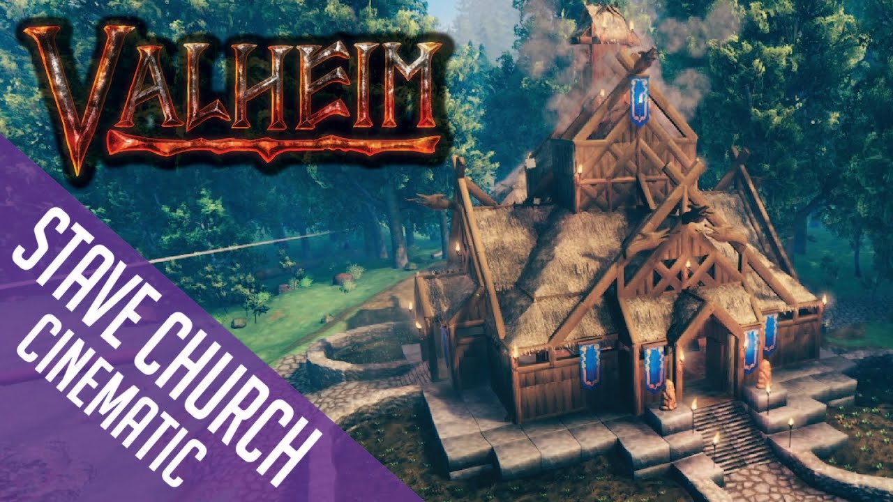Valheim Build | STAVE CHURCH | Building an Epic City - YouTube