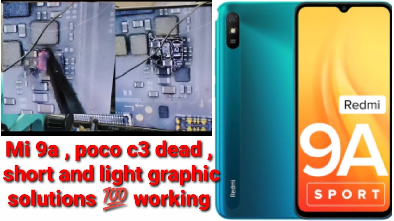 Mi 9a , poco c3 dead , light , graphics problem solution💯 working😱//shorting solution AC mobile ...