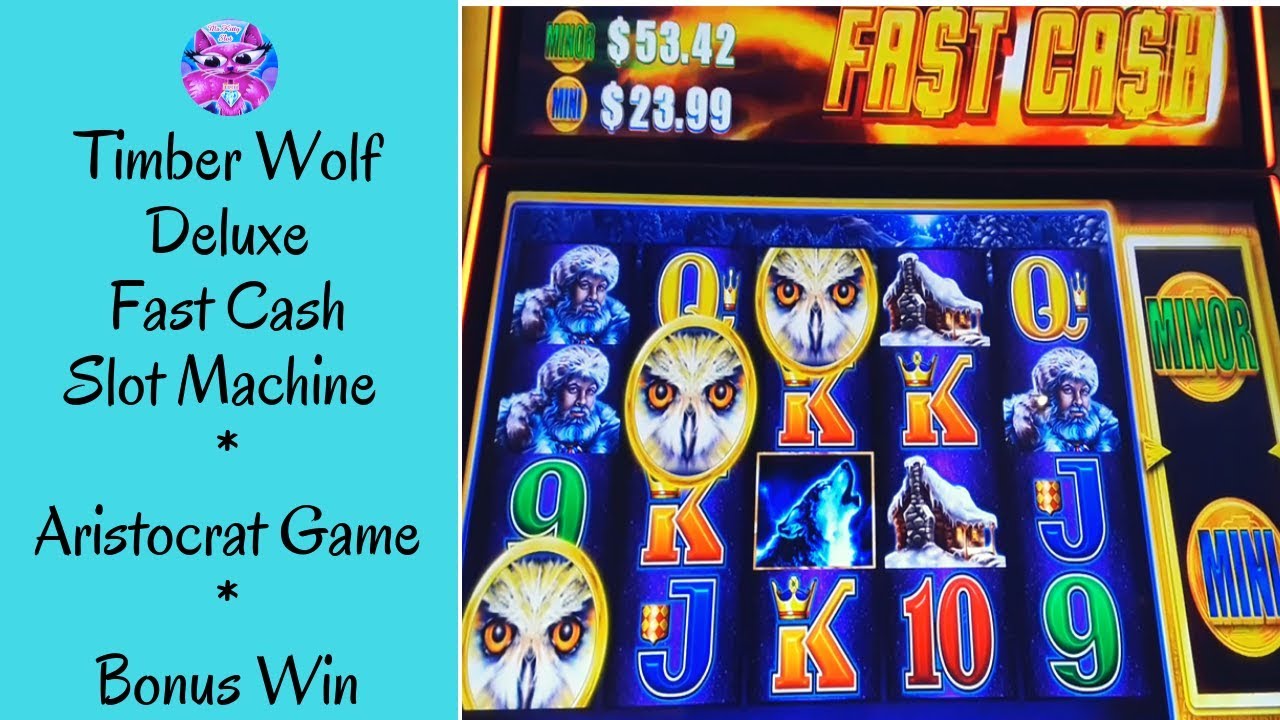Timber Wolf Deluxe Fast Cash Slot Machine - Aristocrat Game - Bonus Win ...