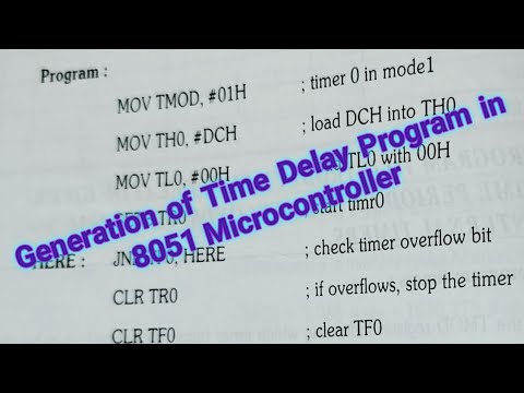 |Write a program to generate a time delay of 10msec.Assume Crystal frequency is 11.0592Mhz|in ...