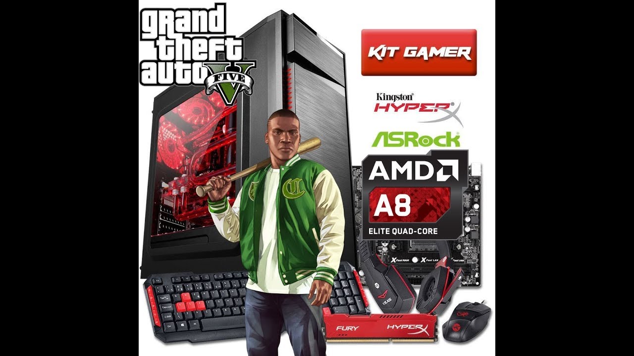 Rodando Grand Theft Auto V - AMD APU A8 7650k Radeon R7 3Green Titan ...