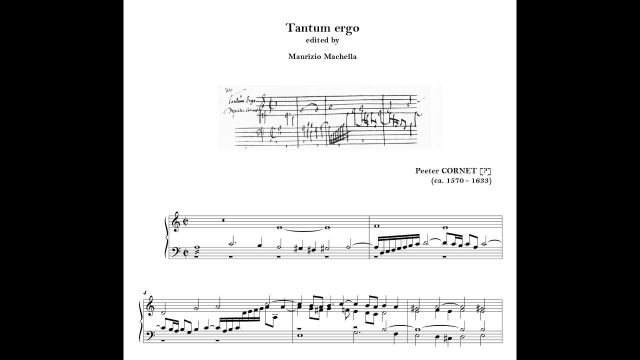 Peeter Cornet (c.1570-1633): Tantum Ergo (source Ms. Staatsbibl. zu ...