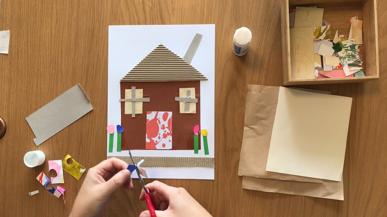 Create a collage house inspired by Charles Blackman - YouTube