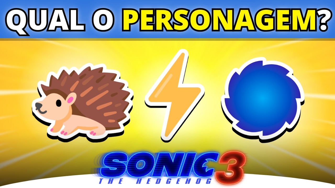 🎬🦔 Adivinhe o Personagem de SONIC 3 pelos EMOJIS | Quiz do Sonic 3: O ...