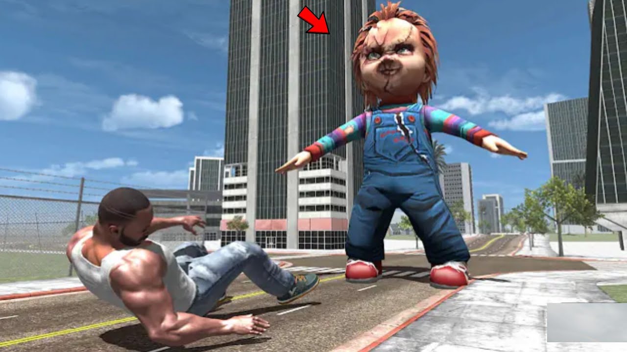 Franklin Fights Horror chucky! doll in Indian Bikes Driving 3D - YouTube