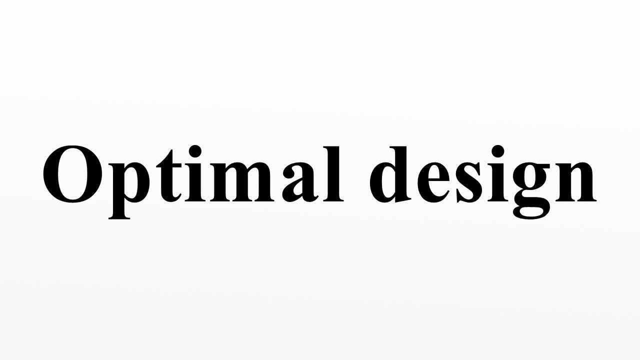 Optimal design - YouTube