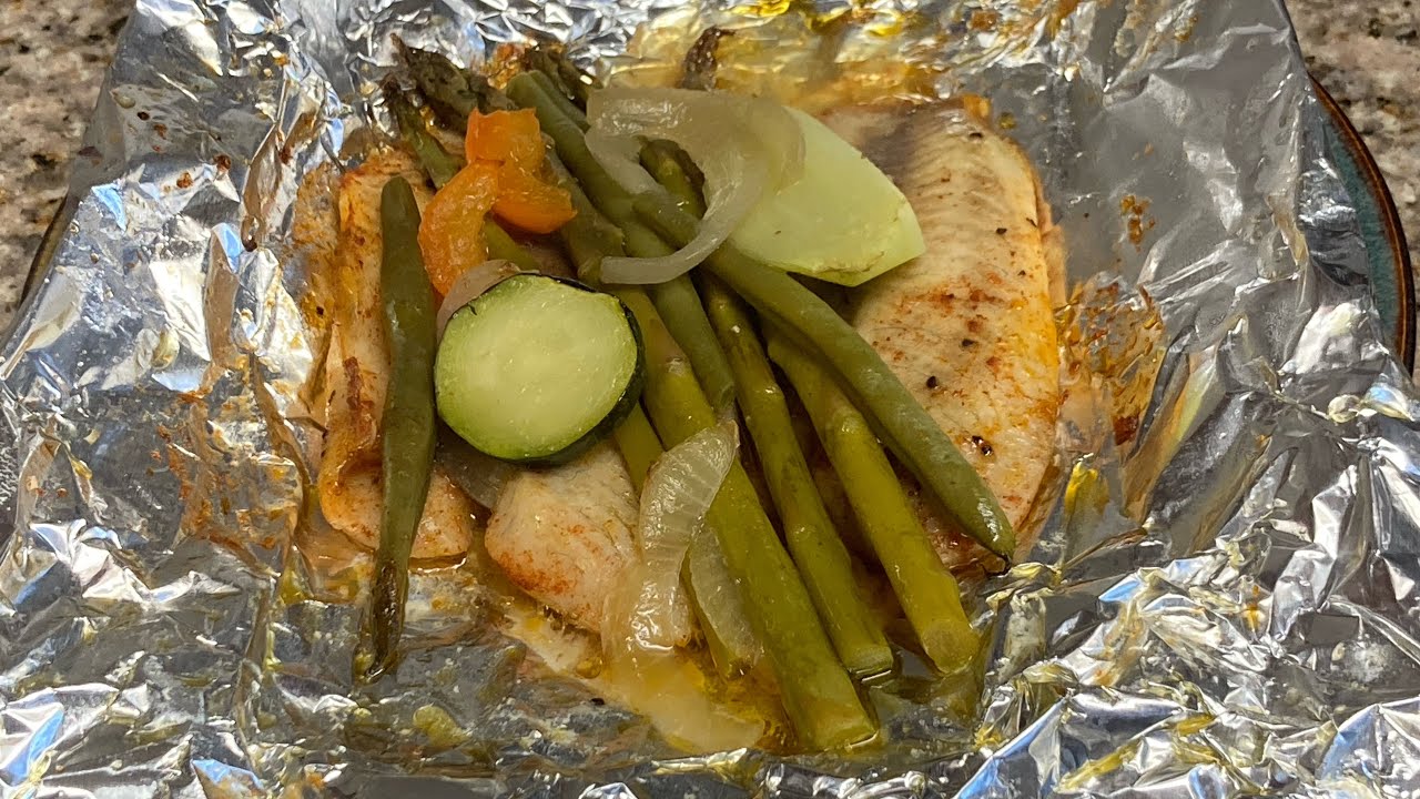 🌼FILETE DE PESCADO AL HORNO CON VEGETALES - YouTube