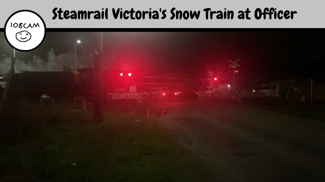 Steamrail Victoria's Snow Train Passing Through Officer - YouTube