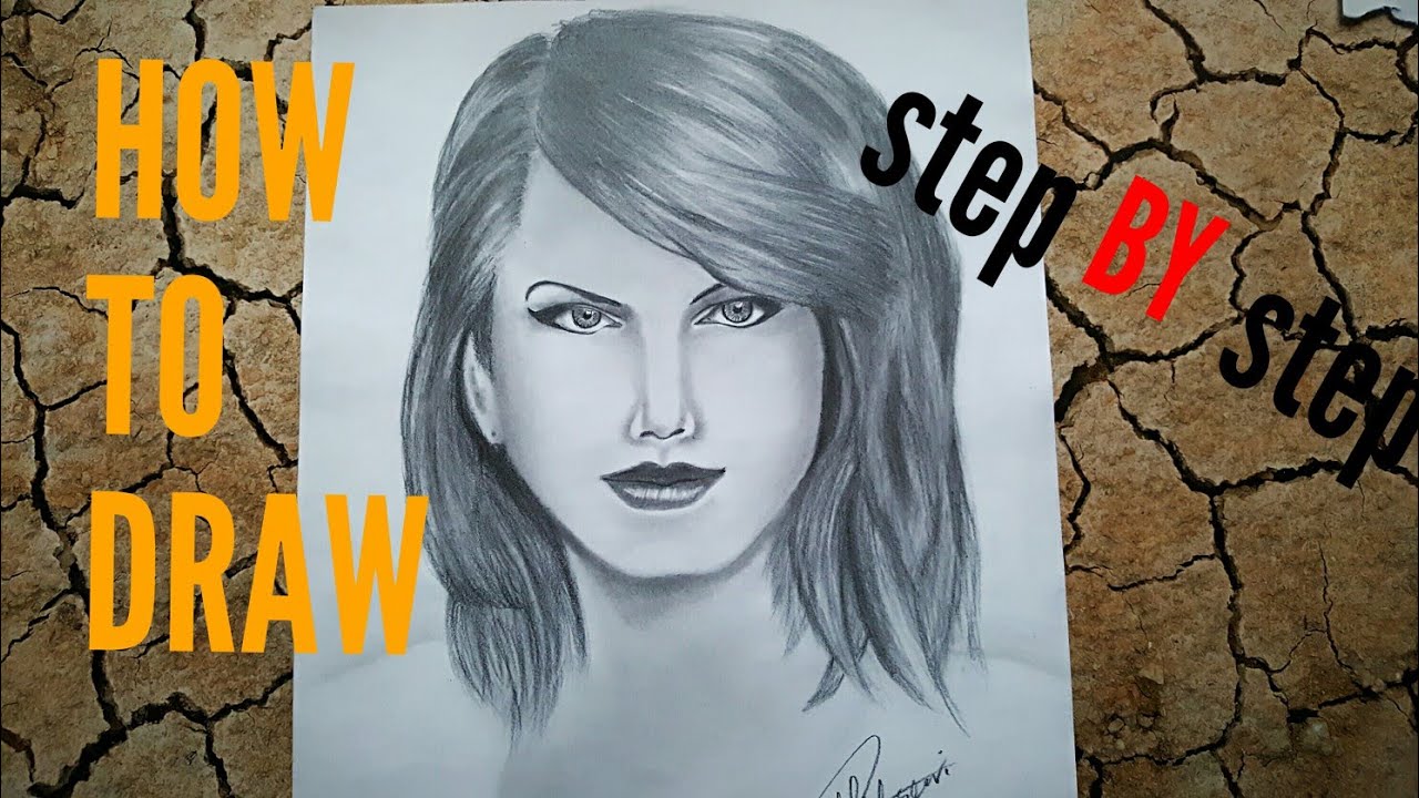 draw the face of Taylor swift_Part 3_Easy Way for beginners - YouTube