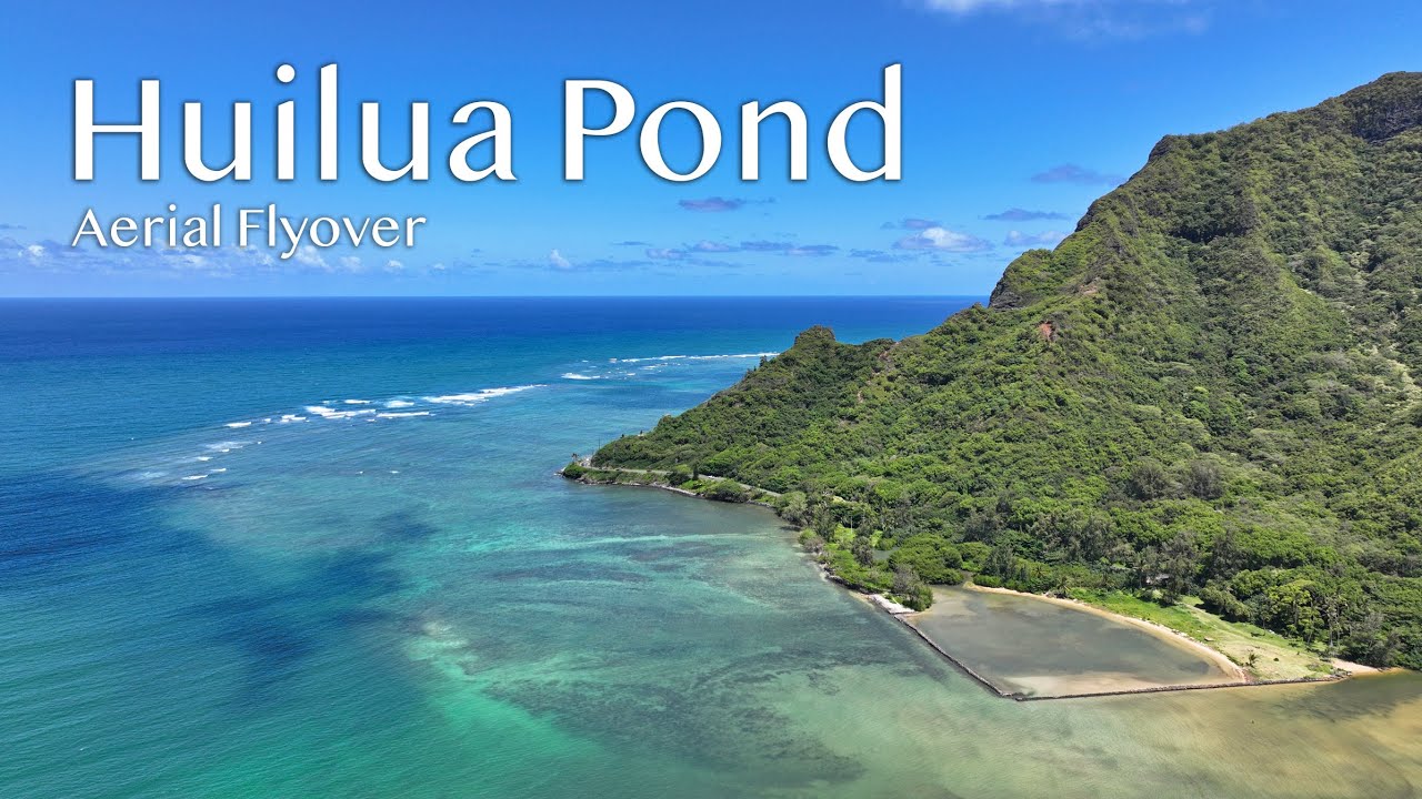 Huilua Pond - Oahu Drone Flyover (4K) - YouTube