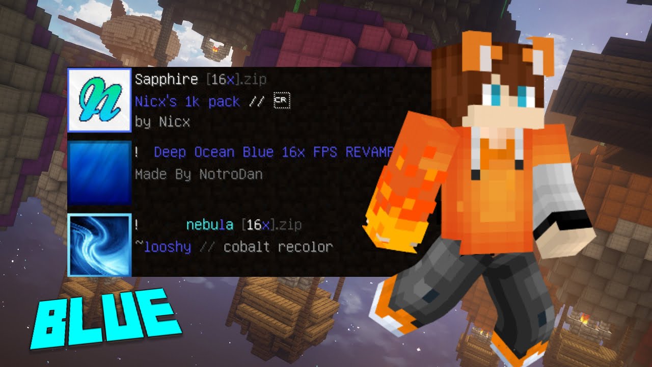 Minecraft BedWars Hypixel Review 16x Blue Pack || ĐMTOfficial - YouTube
