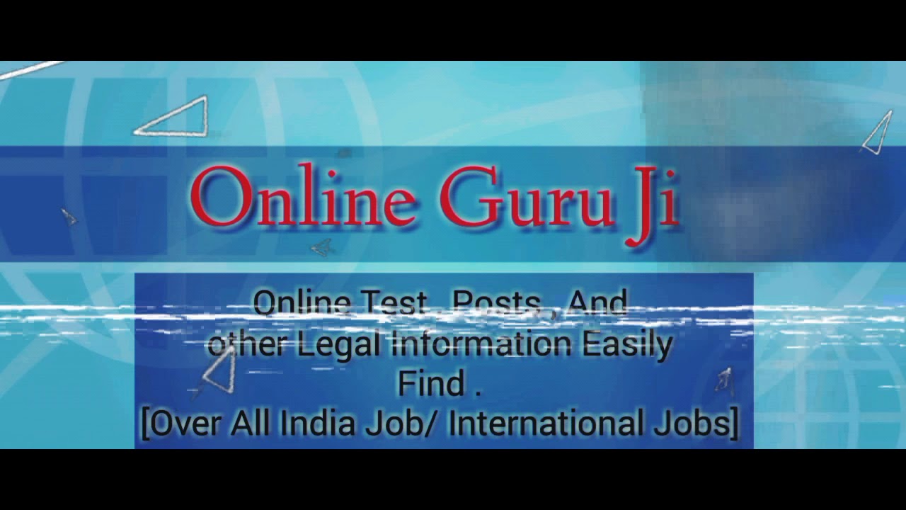 Online Post/ Job/International Jobs/ Online Guru Ji - YouTube