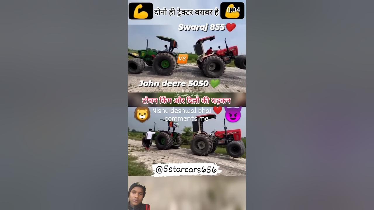 Swaraj 855 FE ️ vs John Deere 5050 DI tochan king 💚 tractor tochan mukabla 🚜 #shorts #tranding ...