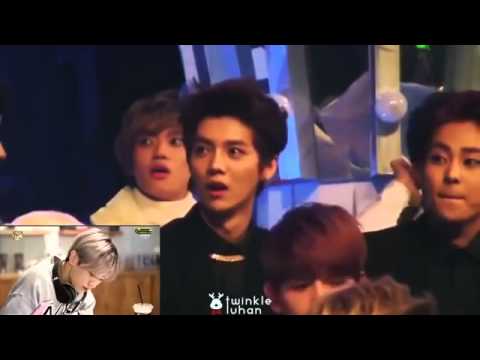 EXO Luhan's reaction to his own drama,sooo funny!