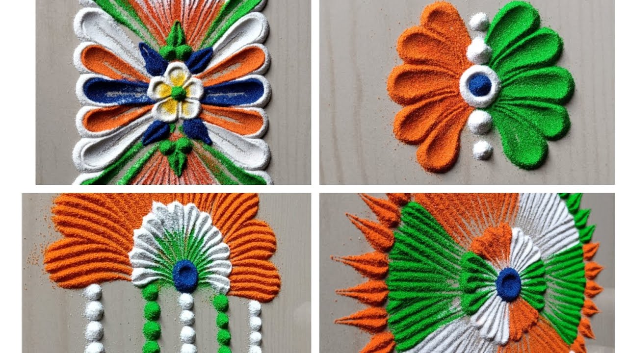 Republic day special rangoli design/ Independence day special rangoli ...