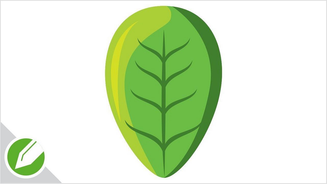 Spinach leaf Drawing with CorelDraw | Flat Vector Style | Drawing ...