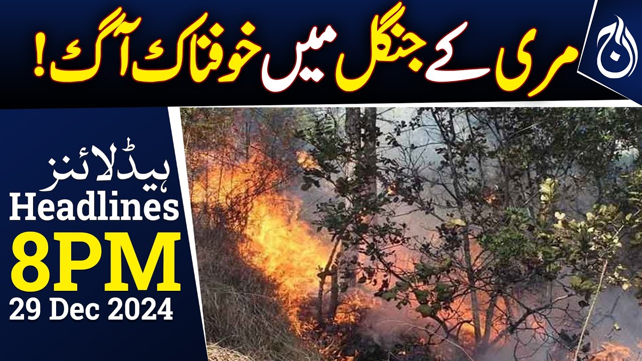 A fire broke out in the forest of Murree - 8PM Headlines - Aaj News ...
