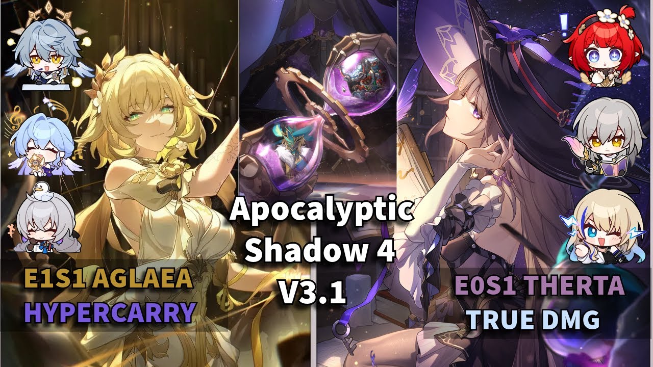 E0S1 The Herta & E1S1 Aglaea | New V3.1 Apocalyptic Shadow 4 3* | Honkai Star Rail - YouTube