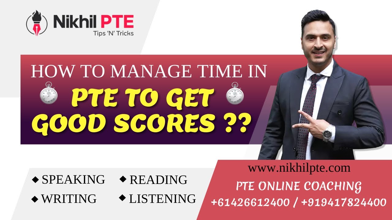 HOW TO MANAGE TIME IN PTE TO GET GOOD SCORES || PTE BY NIKHIL || # ...