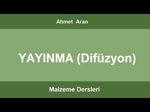Malzeme   - Yayınma (Difüzyon)