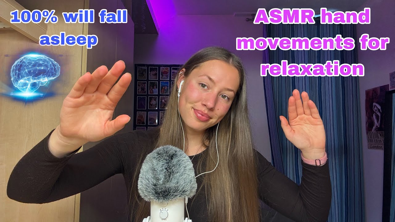 ASMR relaxing hand movements for sleep, flutters - YouTube