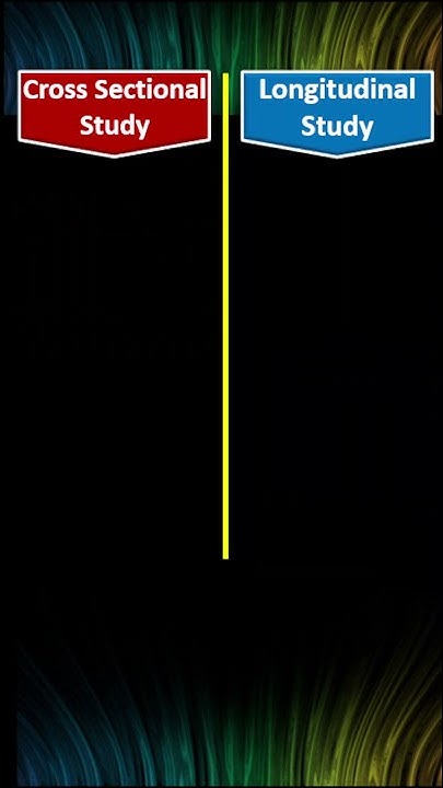 Cross Sectional Study vs Longitudinal Study #shorts - YouTube